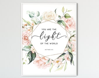 Buy Matthew 5:14, Bible Verse Printables, You Are the Light of the ...