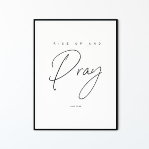 Luke 22:46 Bible Verse Wall Art, Printable Modern Bible Verse Prints ...
