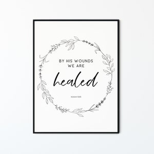 Isaiah 53:5, Bible Verse Wall Art, Bible Verse Printable, Modern ...