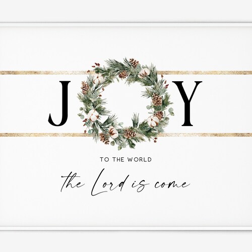 Joy to the World Print Christmas Wall Decor Joy to the World - Etsy