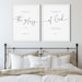 Bible Verse Wall Art Set of 2, Modern Scripture Prints Christian ...