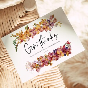 Psalm 107:1 Thanksgiving Bible Verse Wall Art, Horizontal Scripture ...