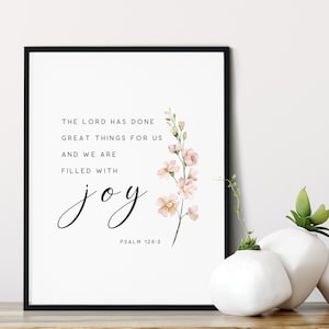Psalm 126:3, Bible Verse Wall Art Printable Wall Art Scripture Quotes ...