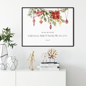 Isaiah 9:6, Christian Christmas Bible Verse Wall Art Scripture Home ...