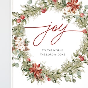 Joy to the World the Lord is Come, Christmas Christian Wall Art ...