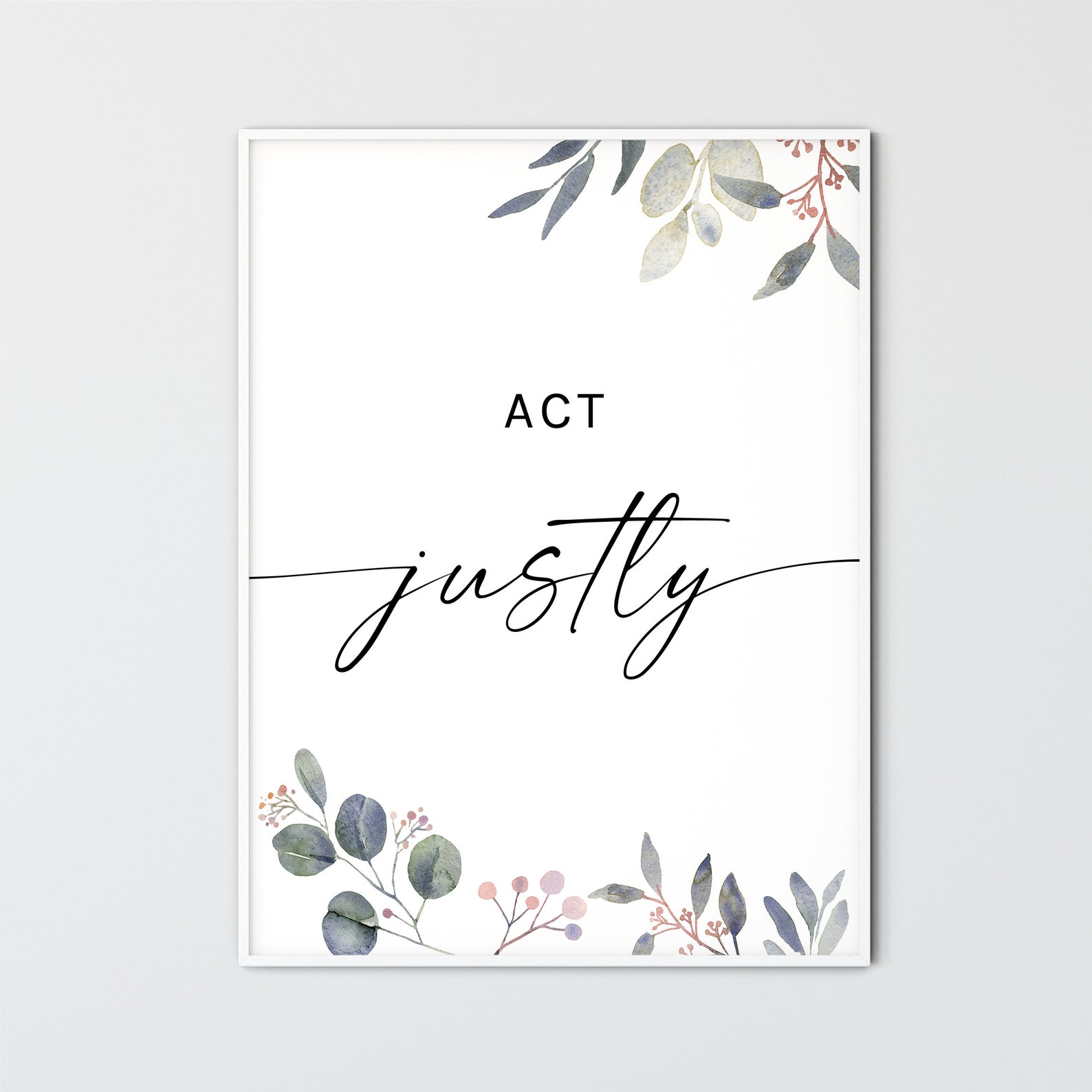 Micah 6:8 Bible Verse Wall Art Set of 3 Prints Scripture Print | Etsy