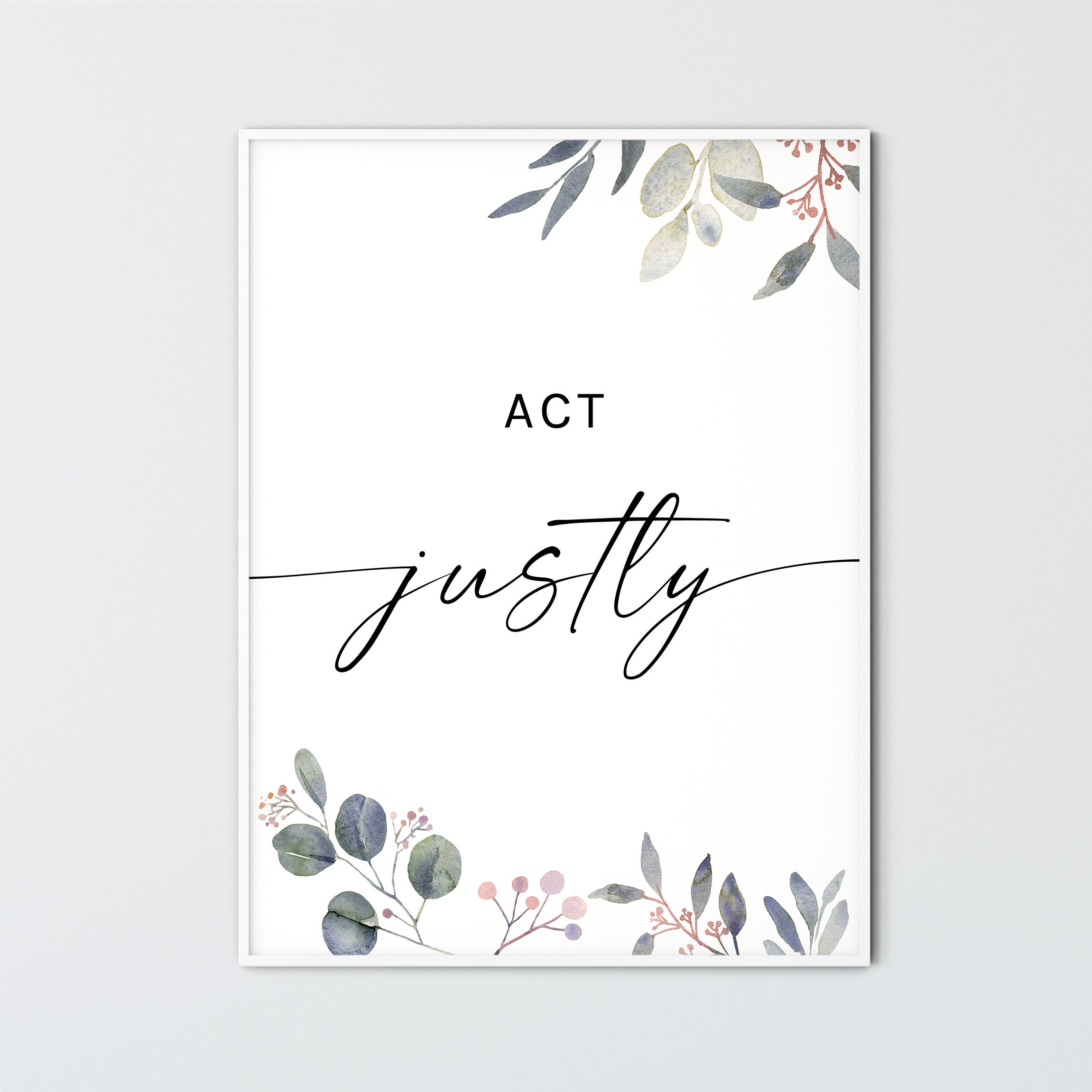 Micah 6:8 Bible Verse Wall Art Set of 3 Prints Scripture Print | Etsy