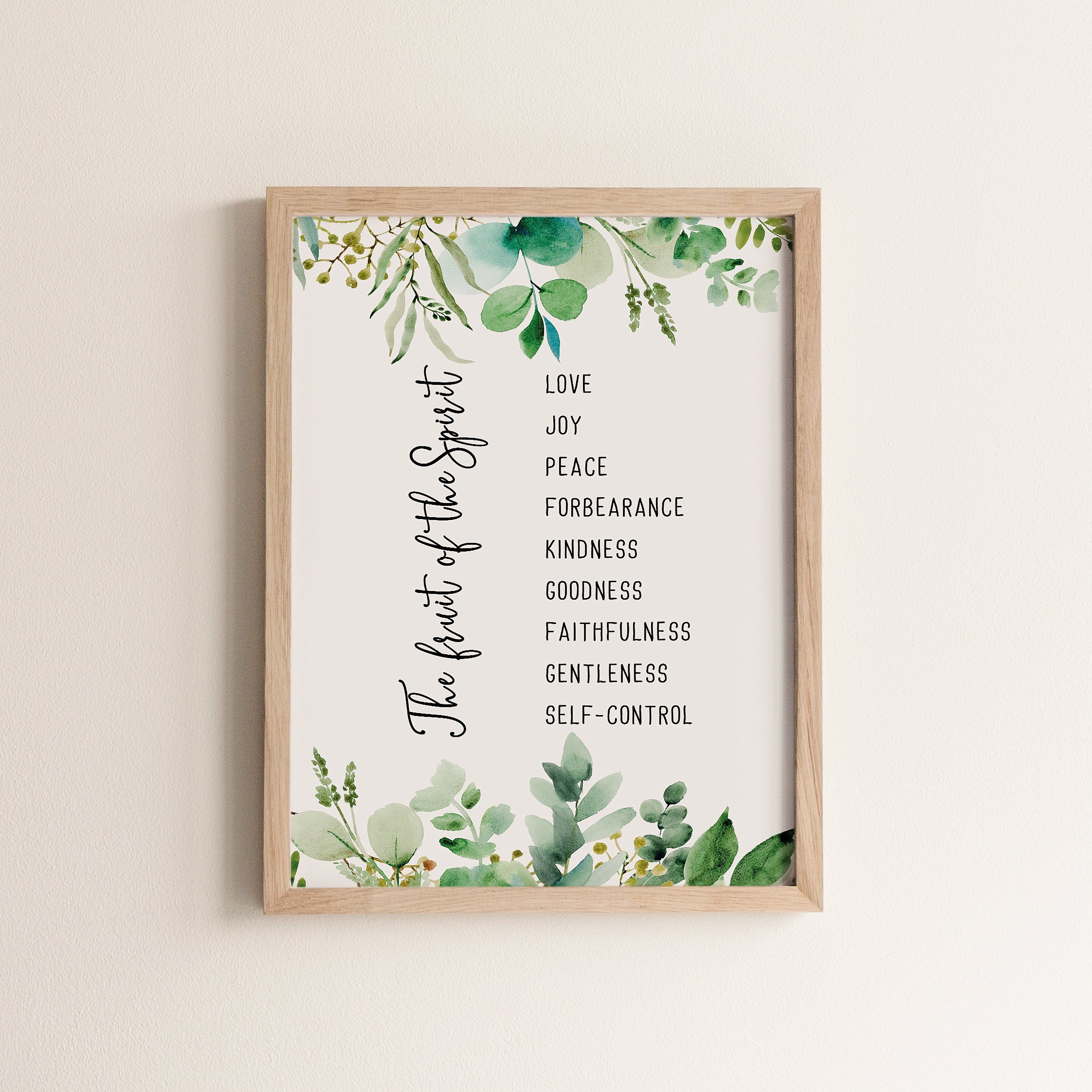 Galatians 5:22-23 Printable Bible Verse Wall Art The fruit of | Etsy