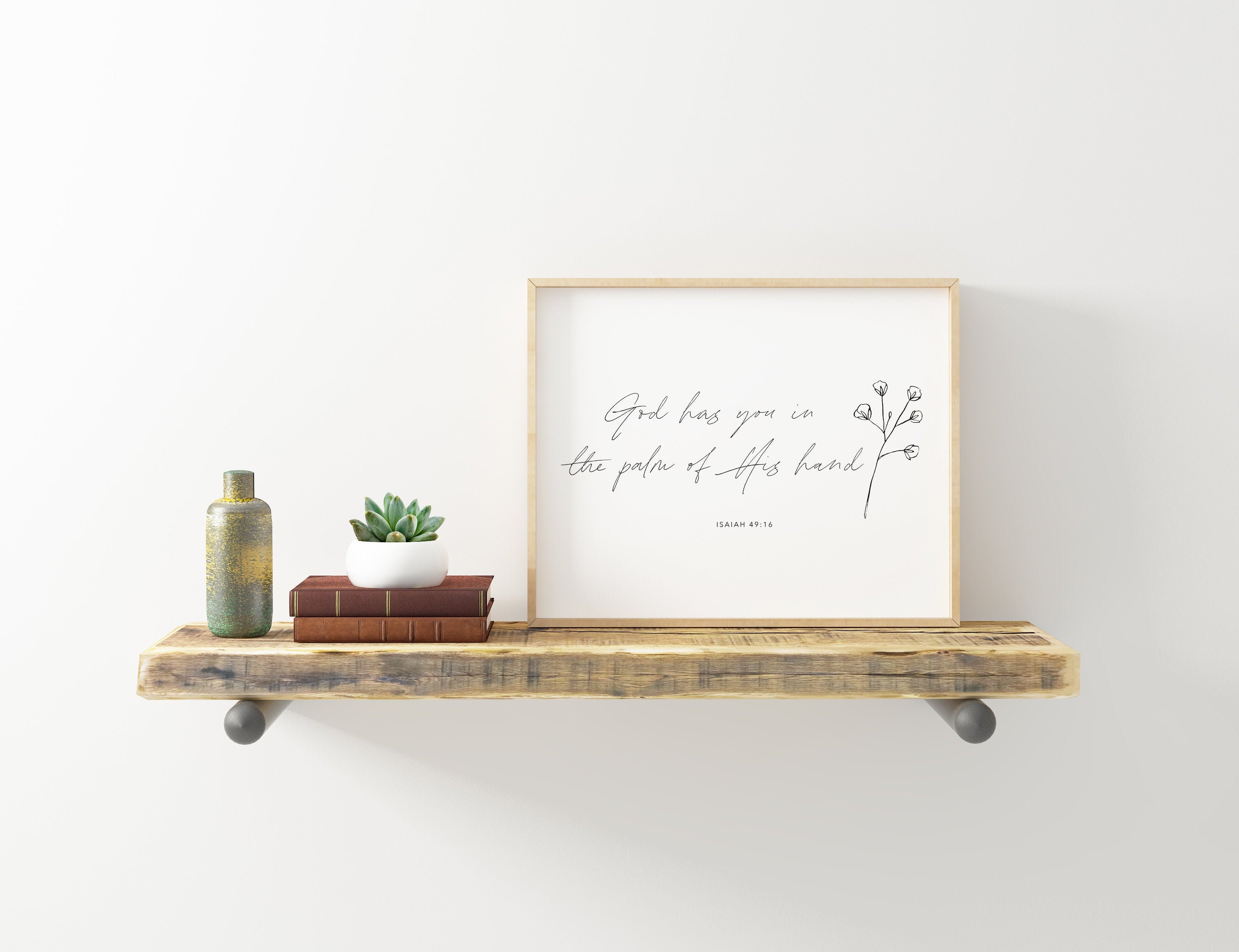 Isaiah 49:16 Horizontal Bible Verse Wall Art Printable Wall | Etsy