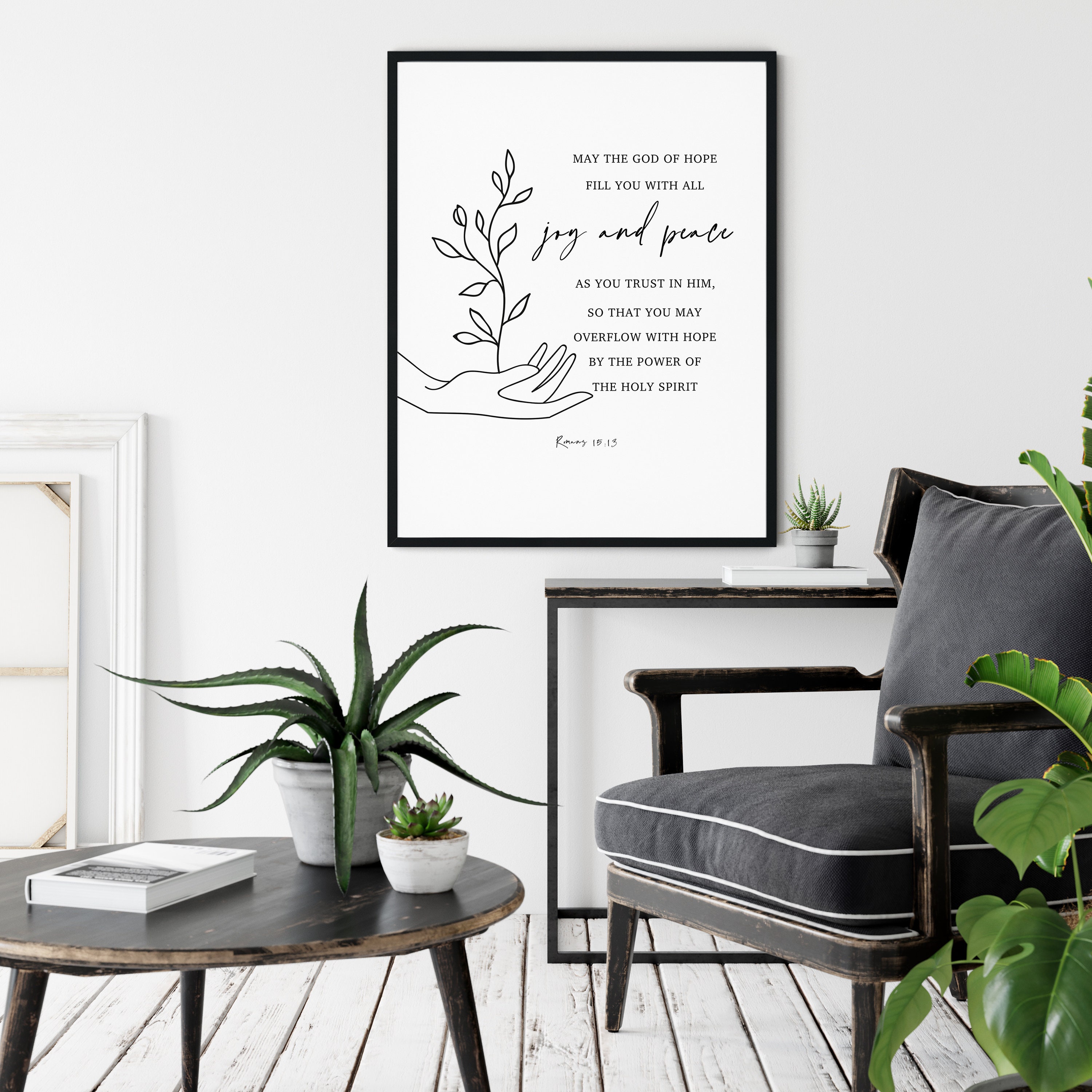 Bible Verse Wall Art Romans 15:13 Printable Wall Art | Etsy