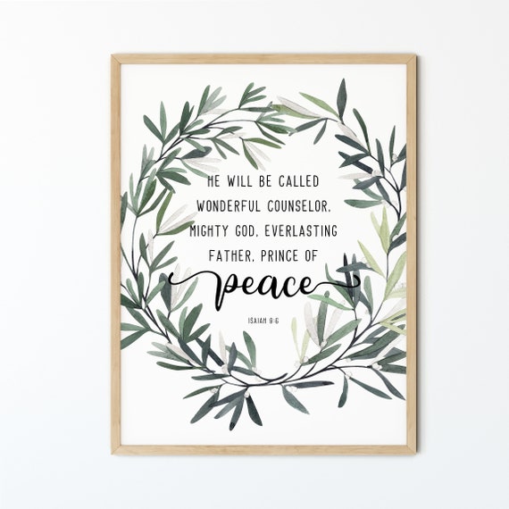Isaiah 9:6 Christian Wall Art Bible Verse Wall Art Christmas - Etsy