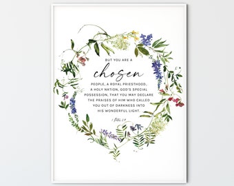 2 Peter 1:5-7 Bible Verse Wall Art, Printable Wall Art, Christian Wall ...