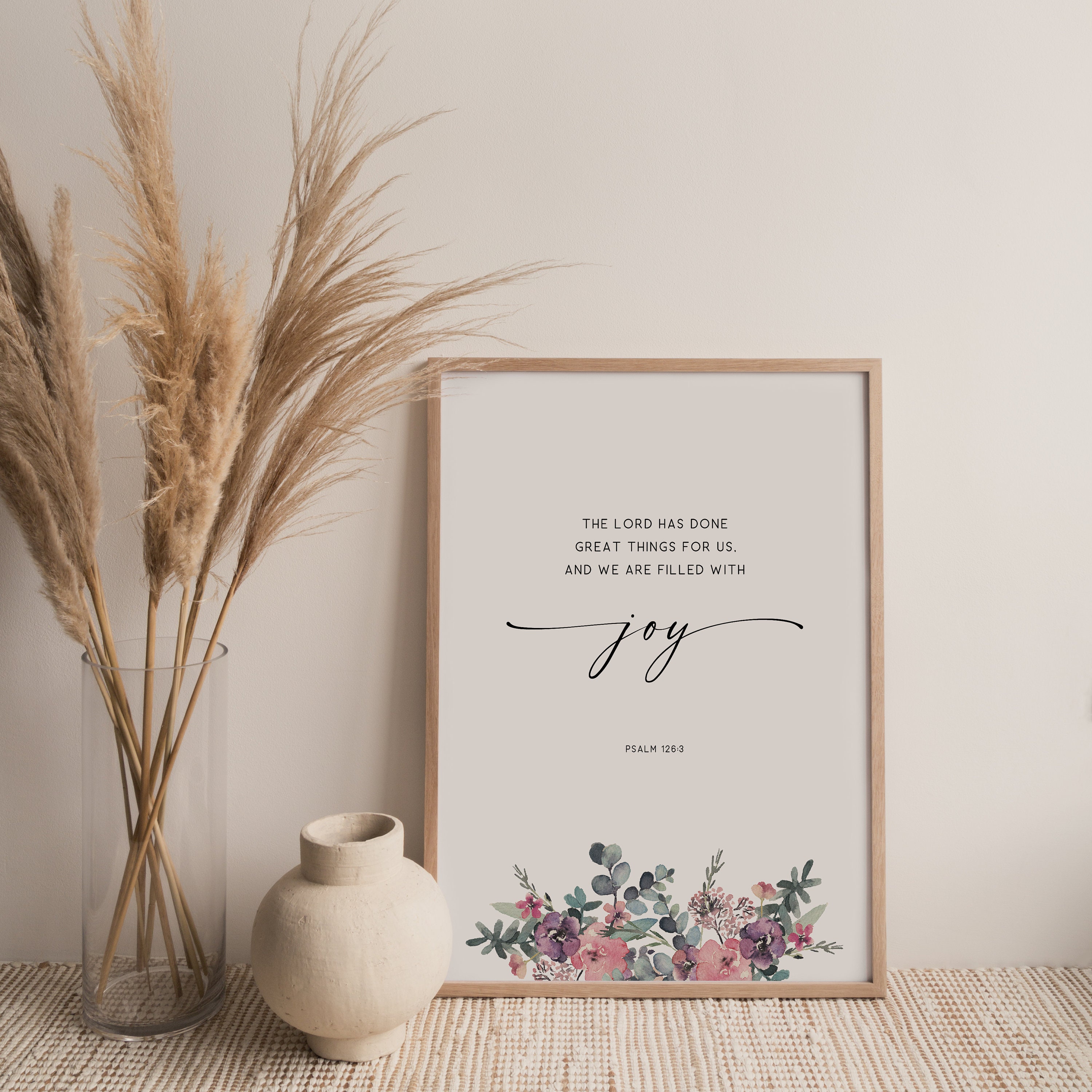 Psalm 126:3 Bible Verse Print Scripture Wall Art Christian | Etsy
