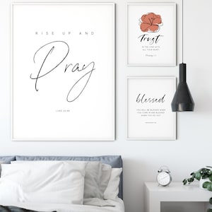 Luke 22:46 Bible Verse Wall Art, Printable Modern Bible Verse Prints ...