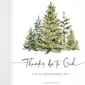 Corinthians 9:15 Christmas Bible Verse Wall Art Christian Print ...