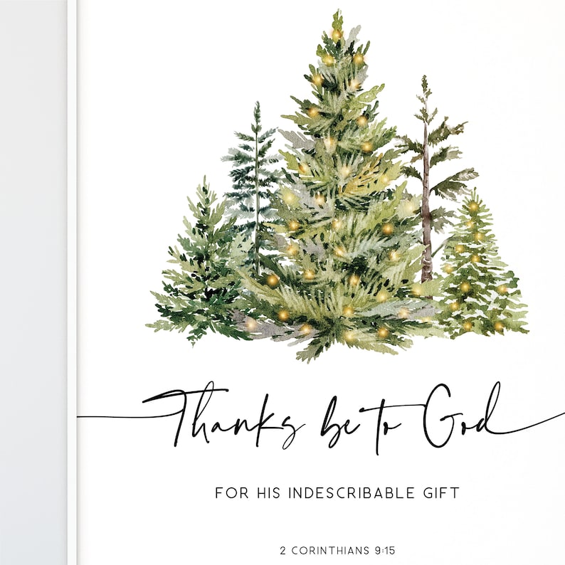 Corinthians 9:15 Christmas Bible Verse Wall Art Christian - Etsy