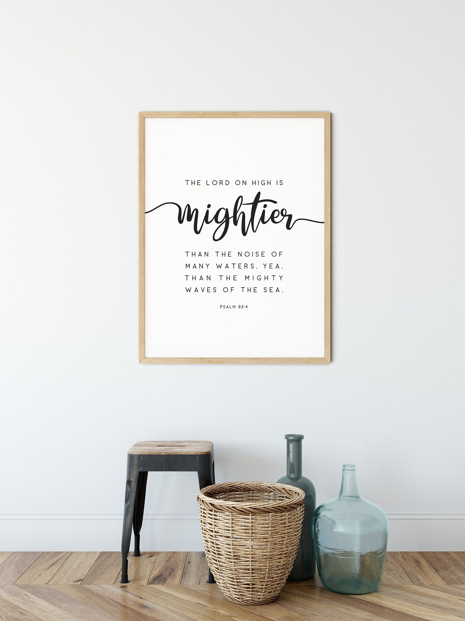 Psalm 93:4 KJV Bible Verse Wall Art Print Scripture Quote | Etsy