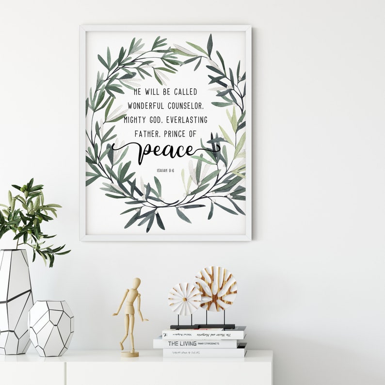 Isaiah 9:6 Christian Wall Art Bible Verse Wall Art Christmas - Etsy