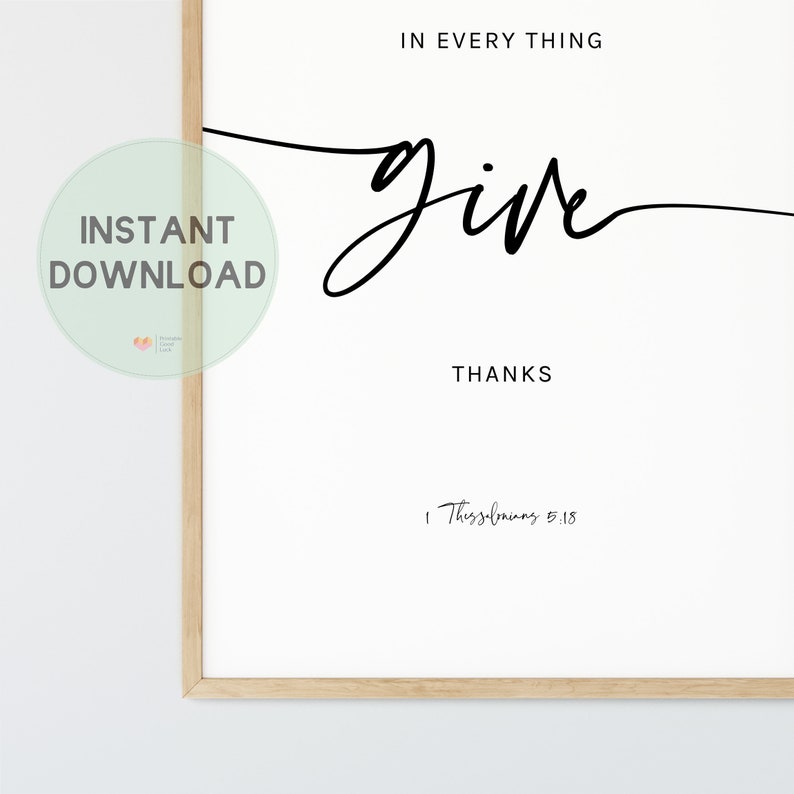 Give Thanks Bible Verse Wall Art Set of 2 Modern Scripture - Etsy