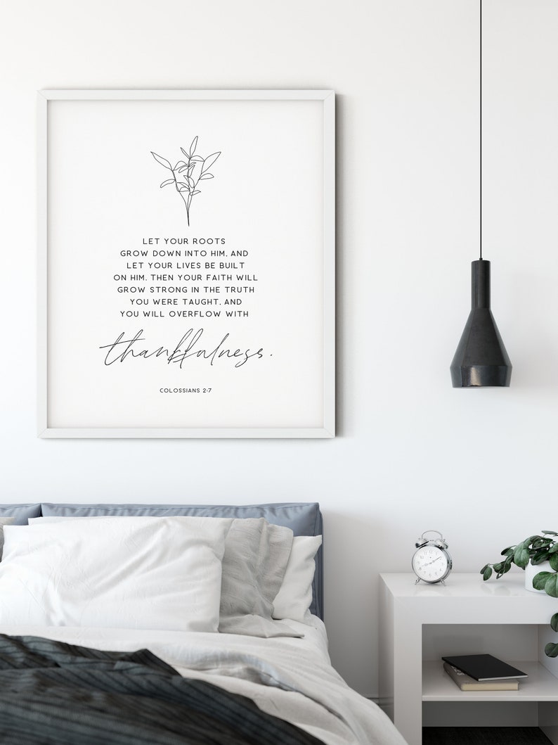 Colossians 2:7 Let Your Roots Grow Down Into Him Bible Verse - Etsy