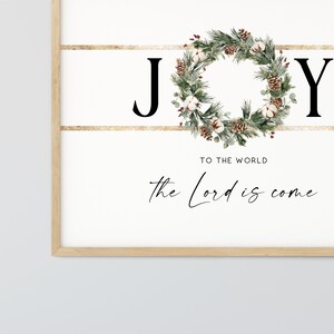 Joy to the World the Lord is Come, Christmas Christian Wall Art ...