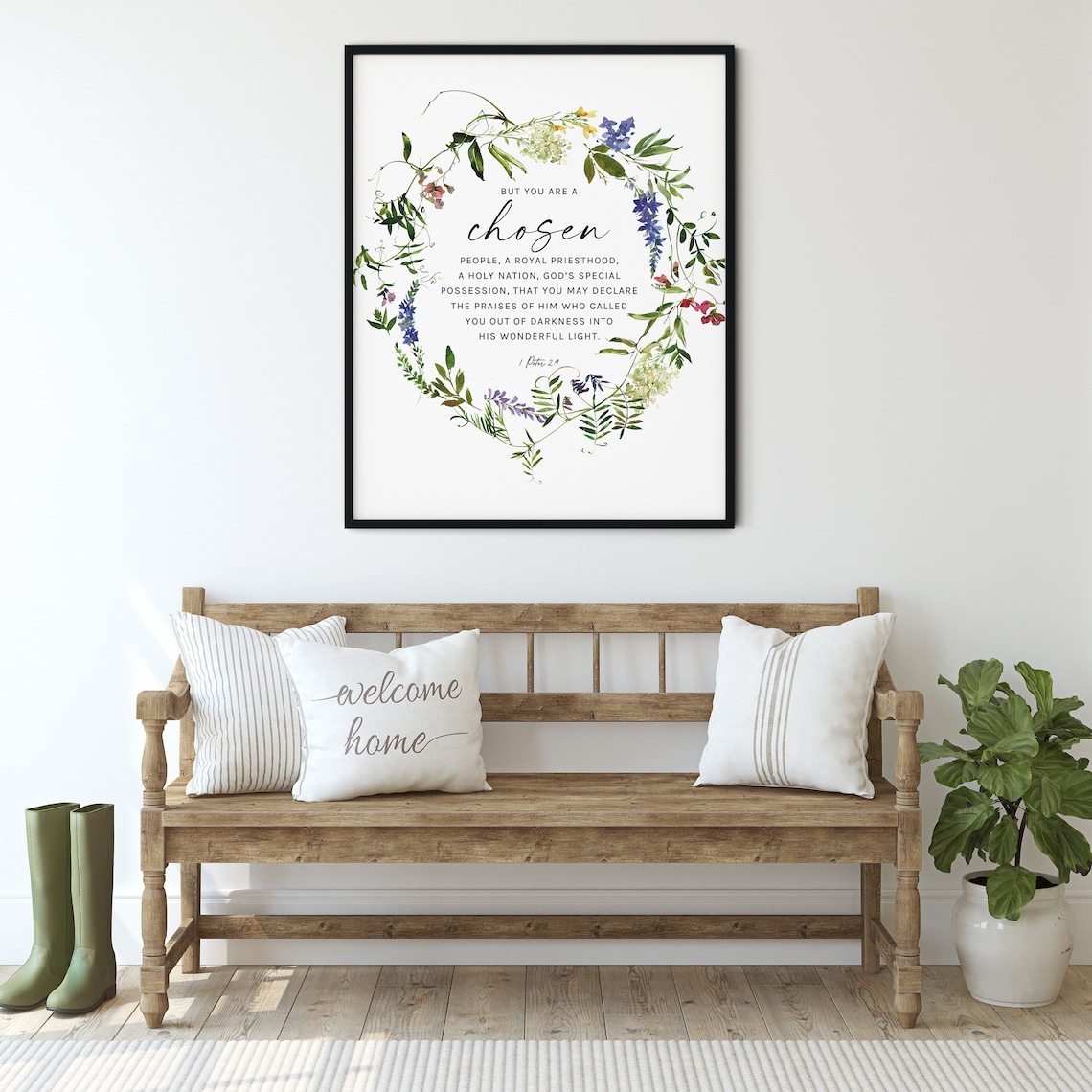1 Peter 2:9 Bible Verse Wall Art Christian Wall Art Scripture | Etsy