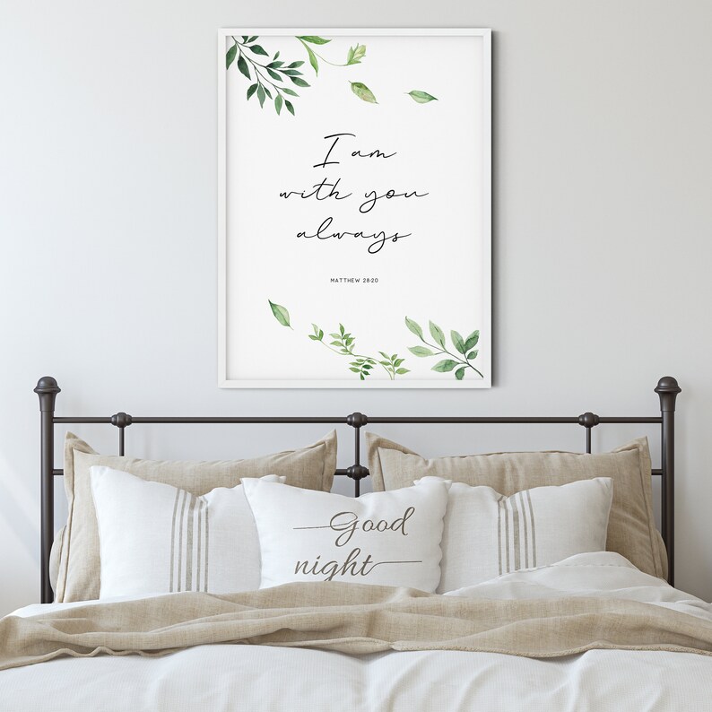 Matthew 28:20 Bible Verse Wall Art Scripture Wall Art | Etsy