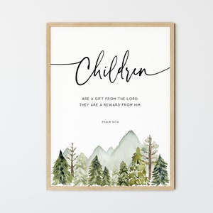 Psalm 127:3 Children Are A Gift From the Lord, Christian Wall Art ...