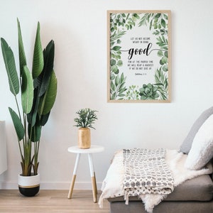 Galatians 6:9, Bible Verse Wall Art Christian Wall Art Printable ...