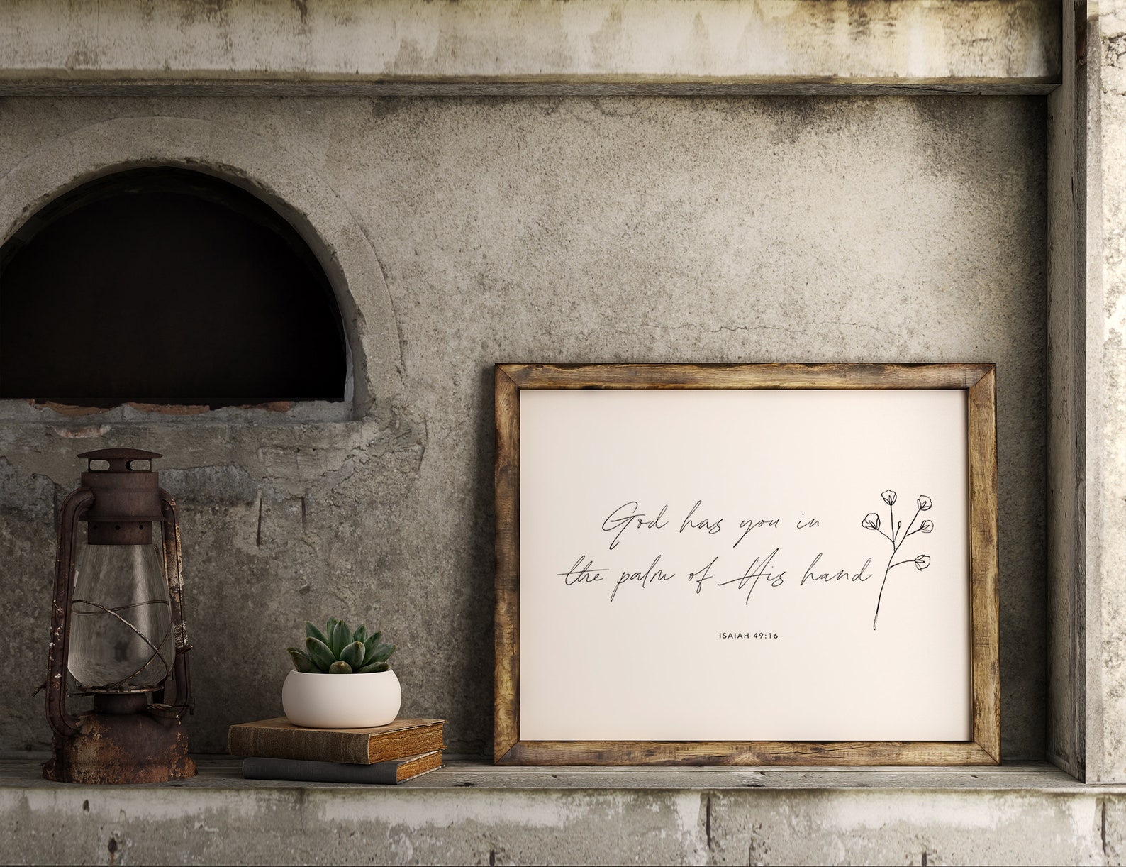 Isaiah 49:16 Horizontal Bible Verse Wall Art Printable Wall Art ...