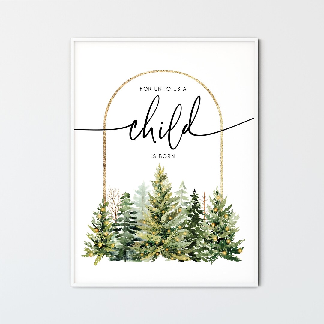 Isaiah 9:6 Christian Christmas Printable Wall Art Scripture Home Decor ...