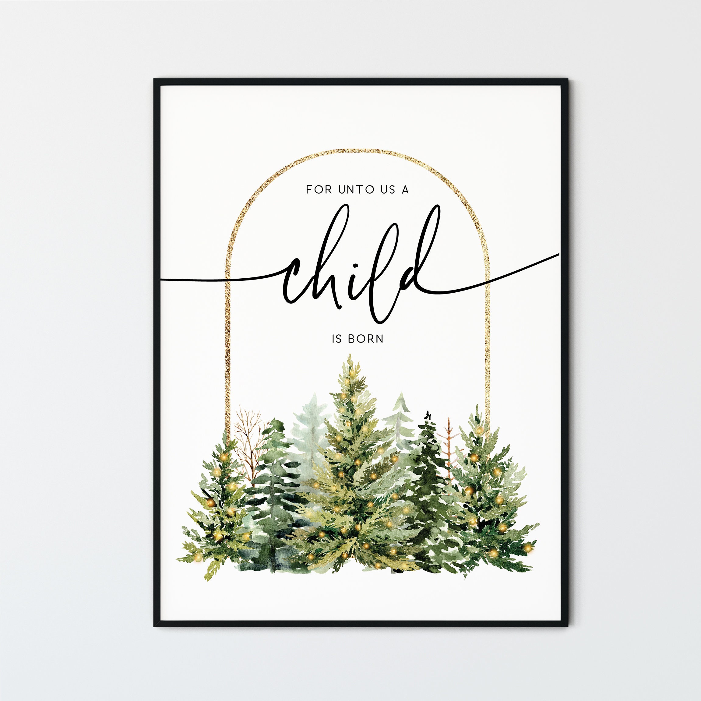 Isaiah 9:6 Christian Christmas Printable Wall Art Scripture Home Decor ...