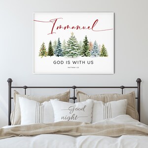 Immanuel God is With Us Matthew 1:23 Christmas Print Watercolor ...