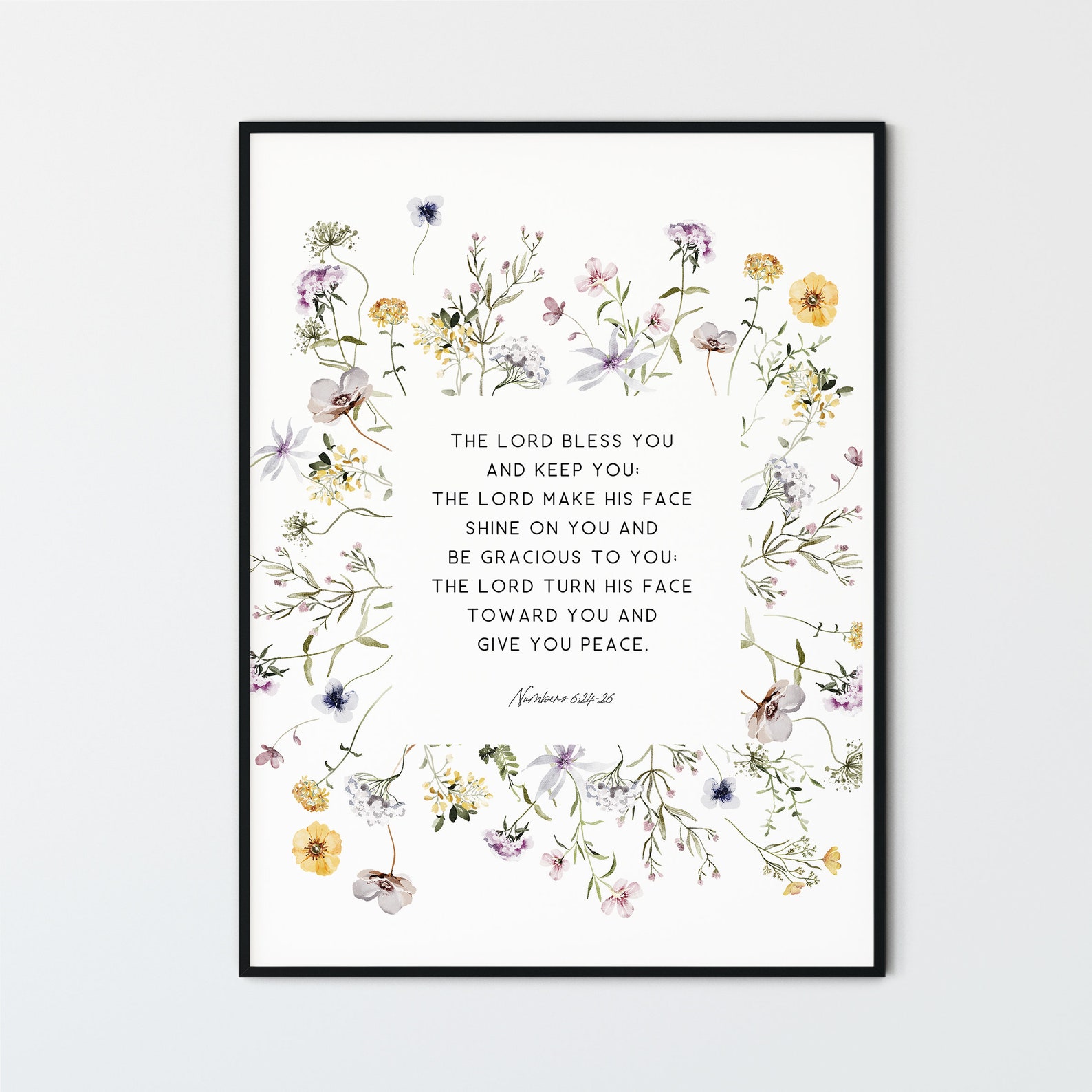Numbers 6:24-26 the Lord Bless You Christian Wall Art | Etsy