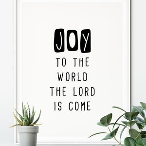 Joy to the World Printable Art Set of 3, Christmas Printable Wall Art ...