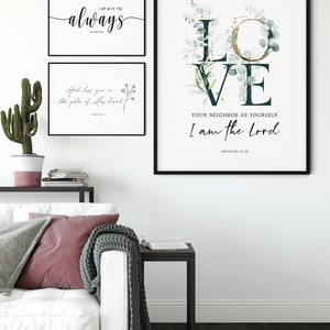 Leviticus 19:18 Bible Verse Wall Art, Christian Wall Decor Scripture ...