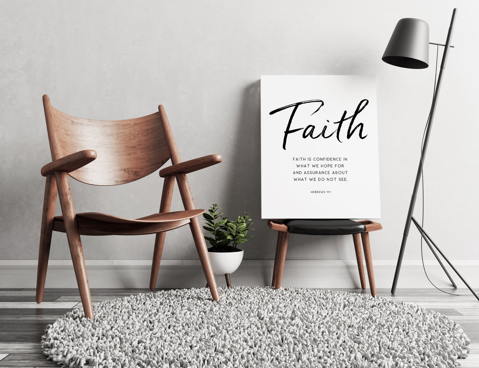 Hebrews 11:1 Faith Scripture Print, Bible Verse Quote Poster Wall Art ...