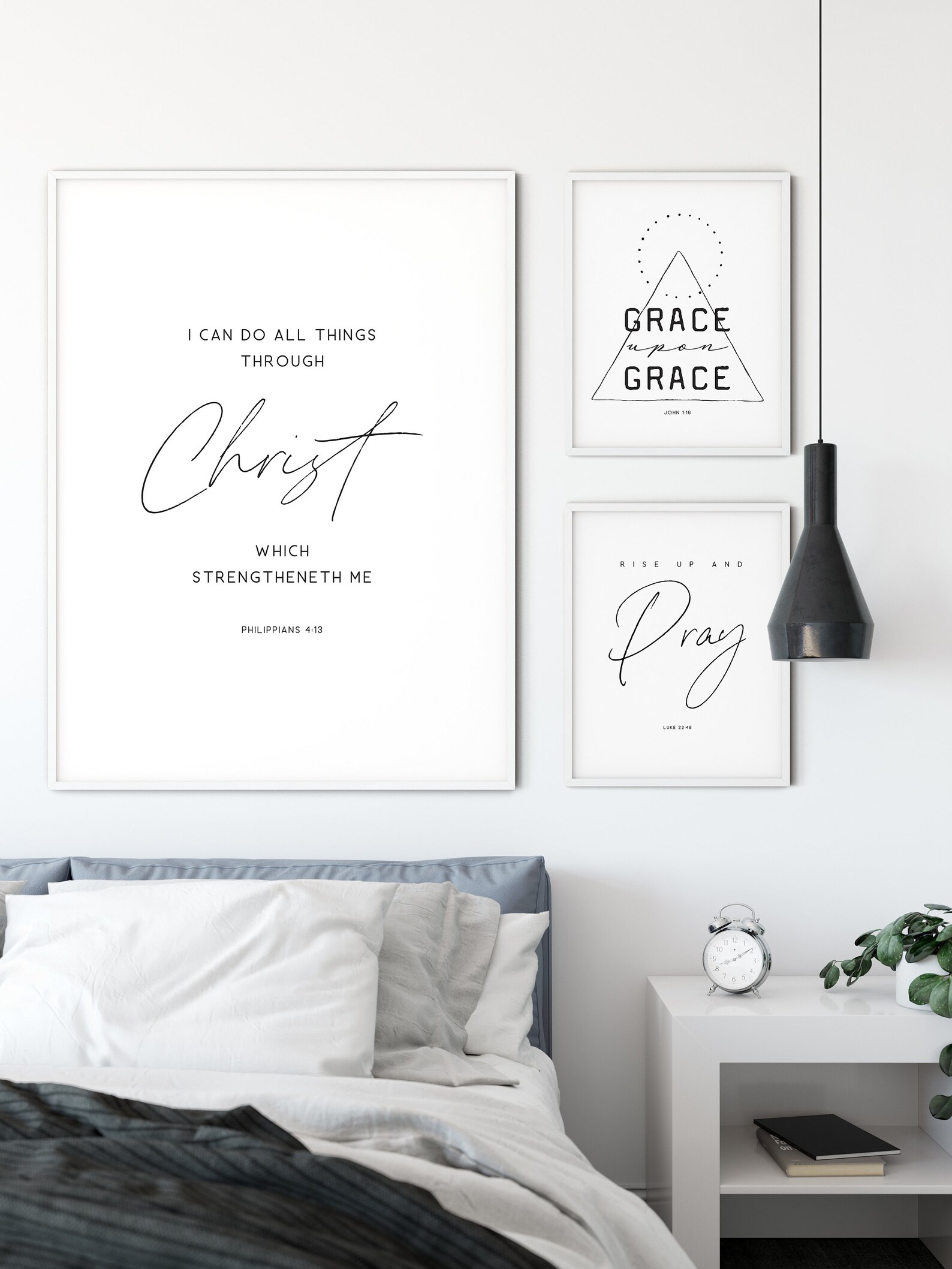 Philippians 4:13 Modern Bible Verse Wall Art Bible Quote | Etsy