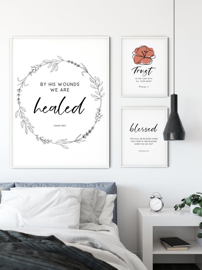 Isaiah 53:5 Bible Verse Wall Art Bible Verse Printable - Etsy