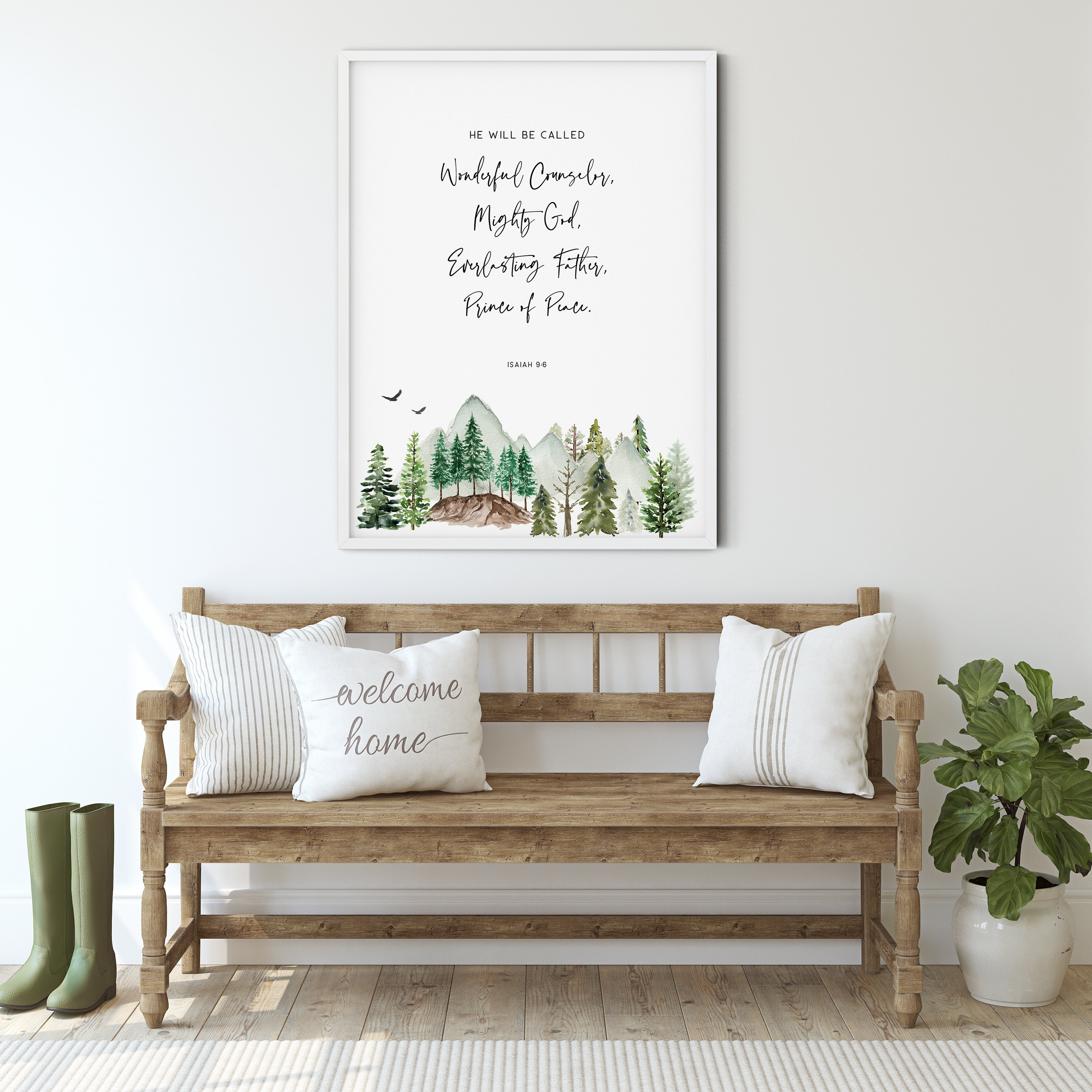 Isaiah 9:6 Christmas Christian Wall Art Printable Scripture - Etsy