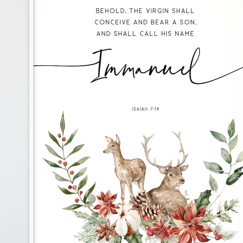 Call His Name Immanuel Isaiah 7:14 Christmas Christian - Etsy