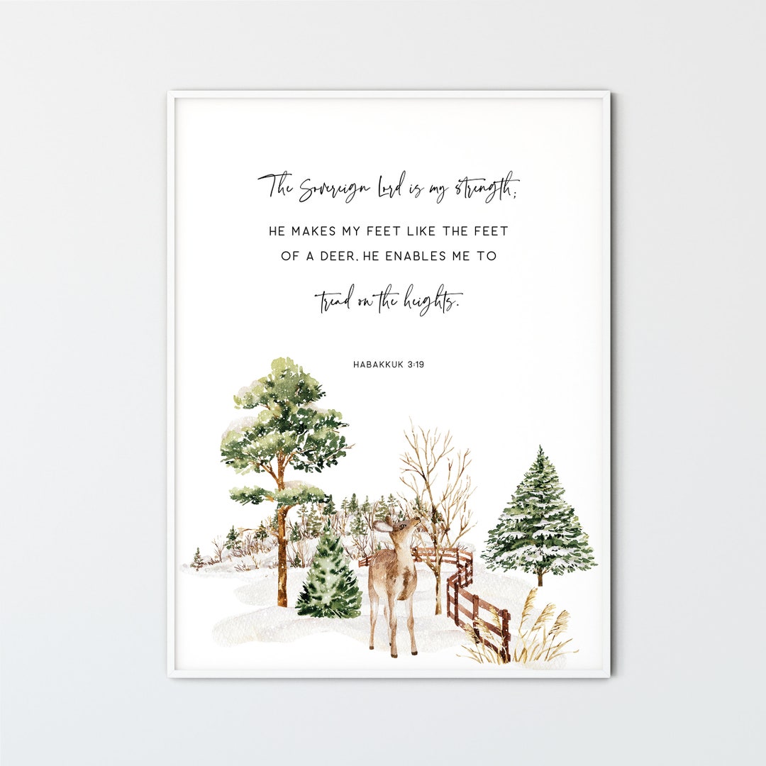 The Sovereign Lord is My Strength, Habakkuk 3:19, Christmas Christian ...