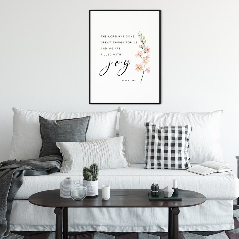 Psalm 126:3 Bible Verse Wall Art Printable Wall Art Scripture - Etsy