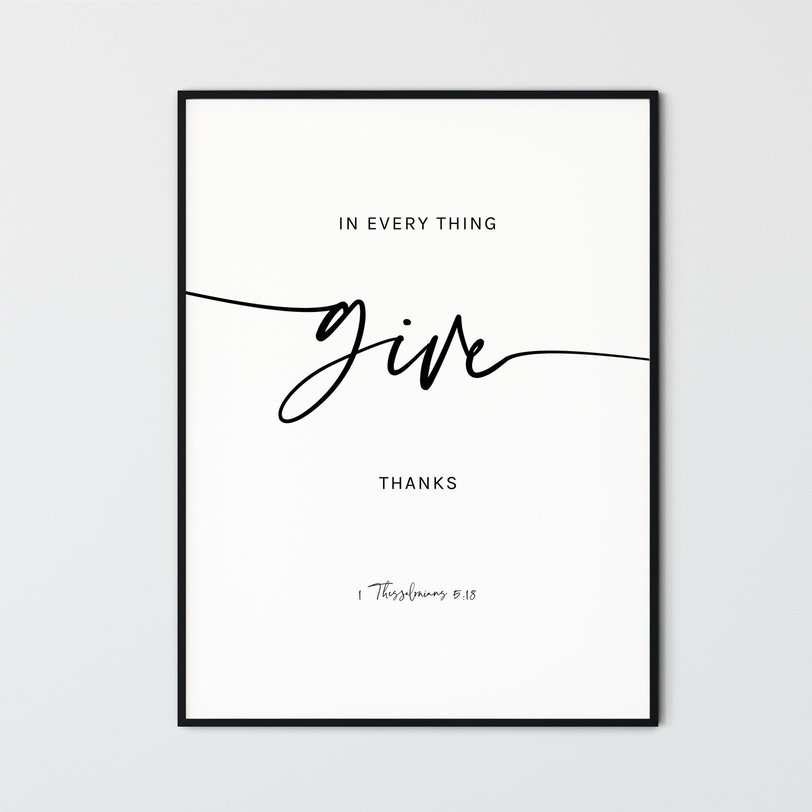 Give Thanks Bible Verse Wall Art Set of 2 Modern Scripture - Etsy