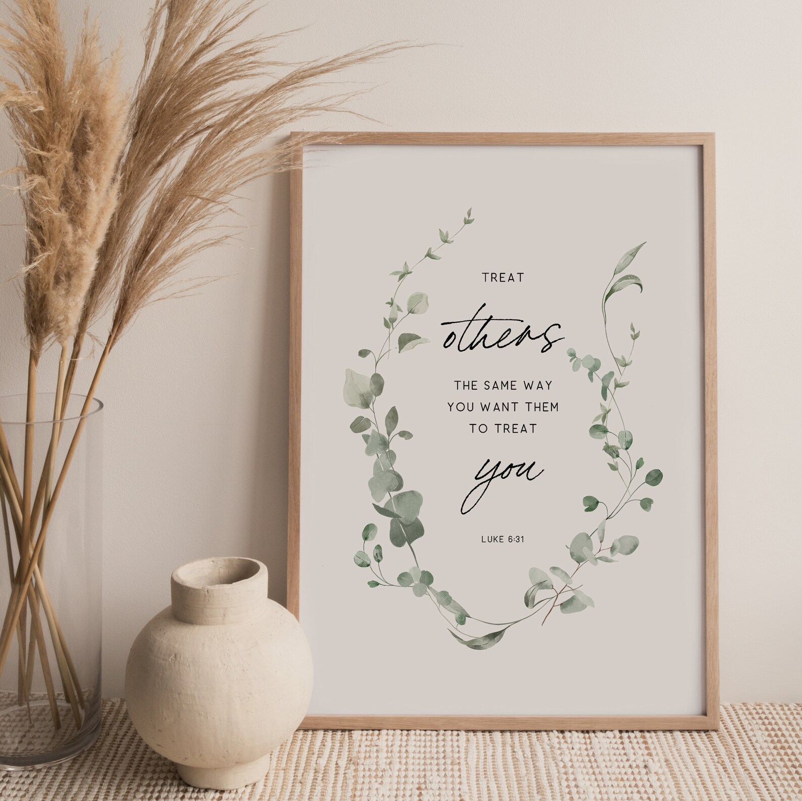 Luke 6:31 Treat Others the Same Way You Want, Bible Verse Wall Art ...