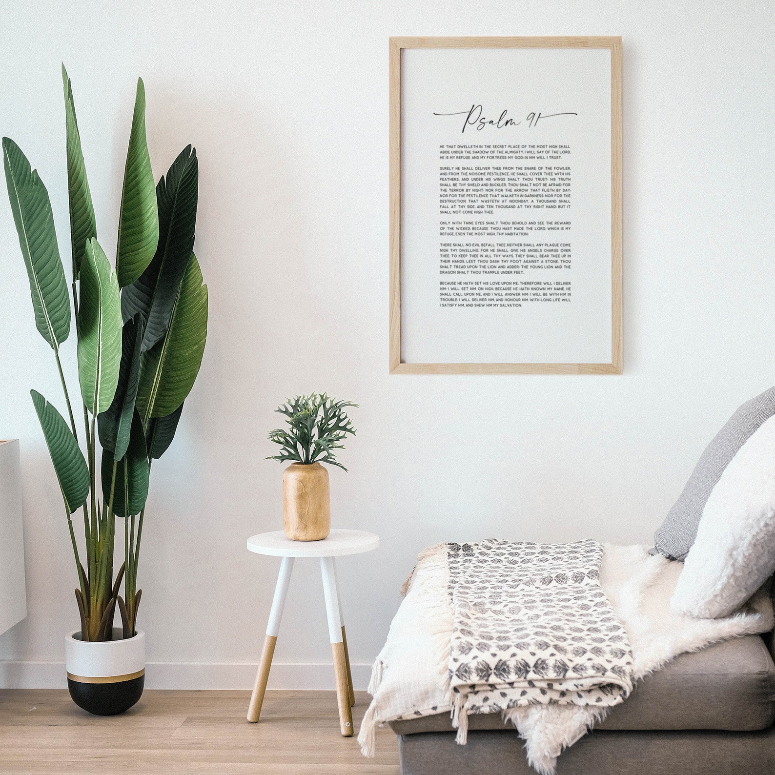 Psalm 91 KJV Bible Verse Wall Art Printable Scripture Prints | Etsy