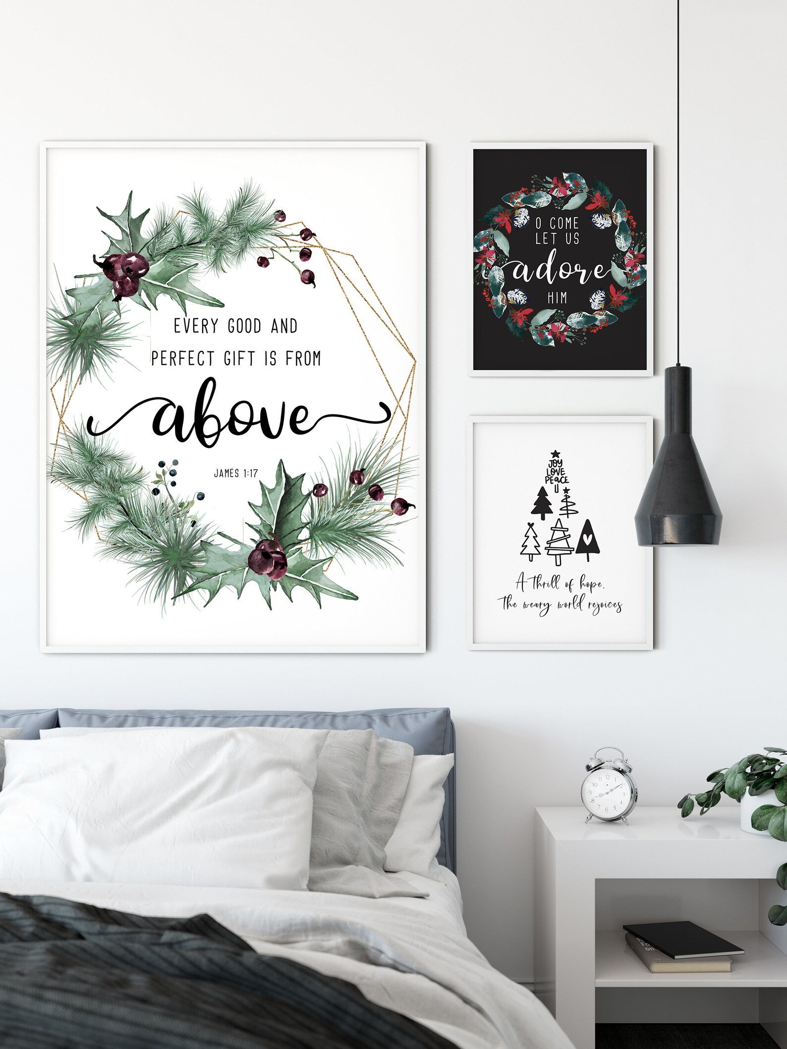 James 1:17 Christian Wall Art Bible Verse Wall Art Christmas | Etsy