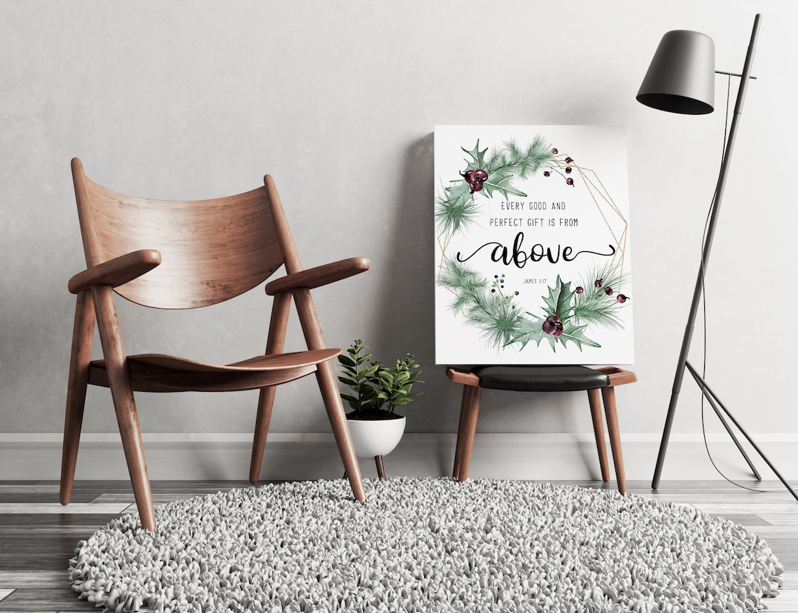 James 1:17 Christian Wall Art Bible Verse Wall Art Christmas - Etsy