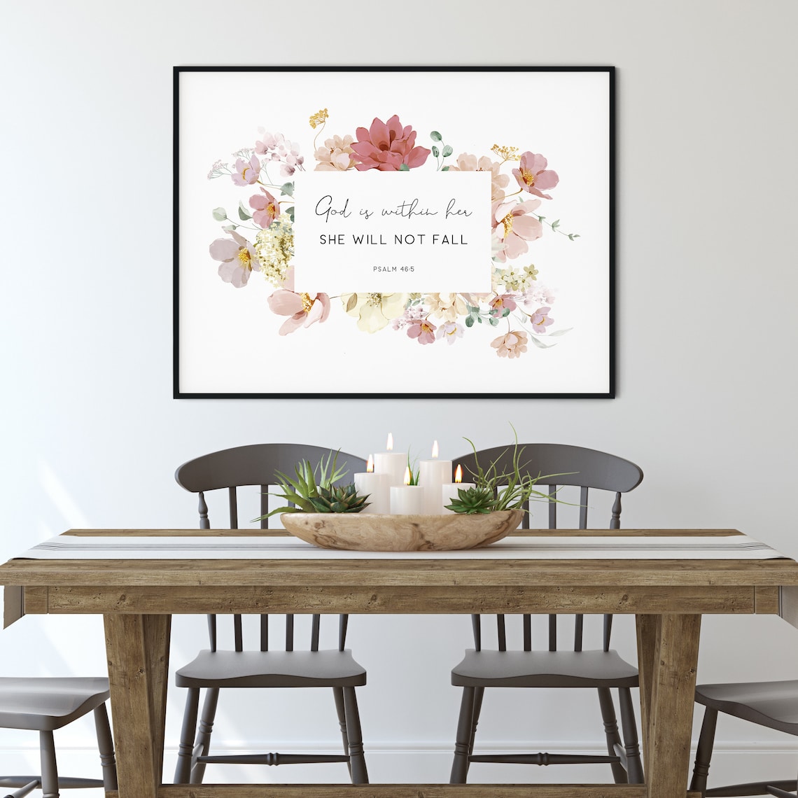 Psalm 46:5 Bible Verse Wall Art Horizontal Printable - Etsy