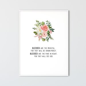 Beatitudes Bundle, Beatitudes Printable Set of 4, Bible Verse Wall Art ...